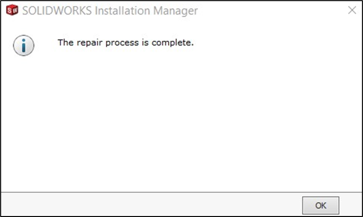 How to Repair the SOLIDWORKS Installation